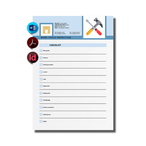 Work construction tools checklist — ArquiFlash